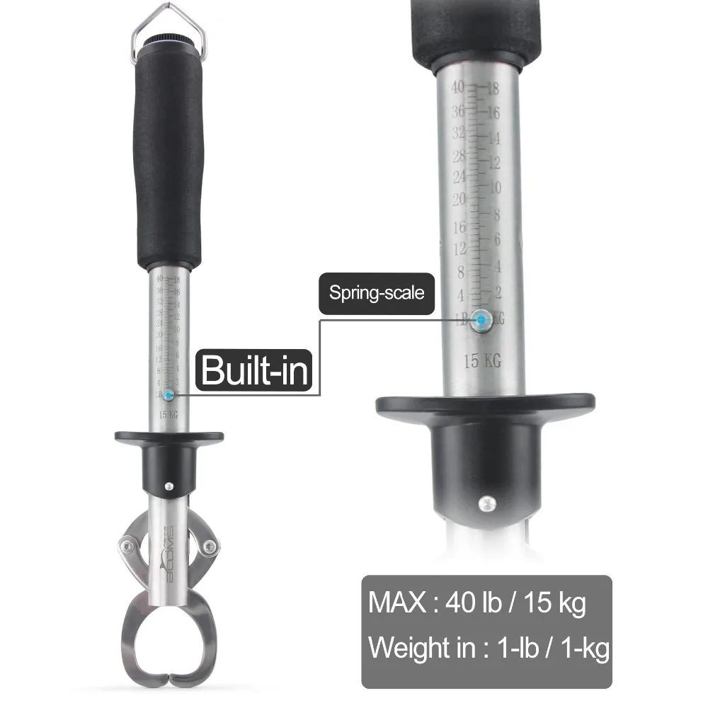 Booms Fishing G1 Lipper Grabber Weight Scale Lip Grip Fish Gripper ...