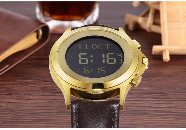 Prayer Islamic Fashion Leather Belt Wrist Water Resistant Wrist Watch ...
