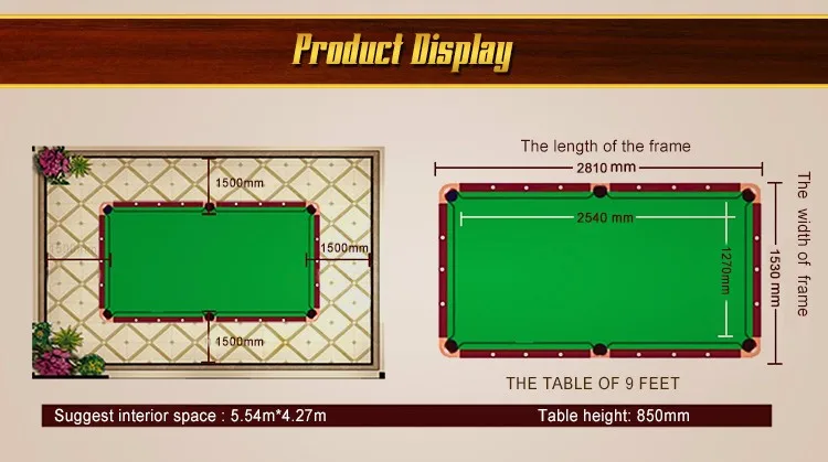 Solid Wood Portable International Standard Size Billiard Table - Buy ...