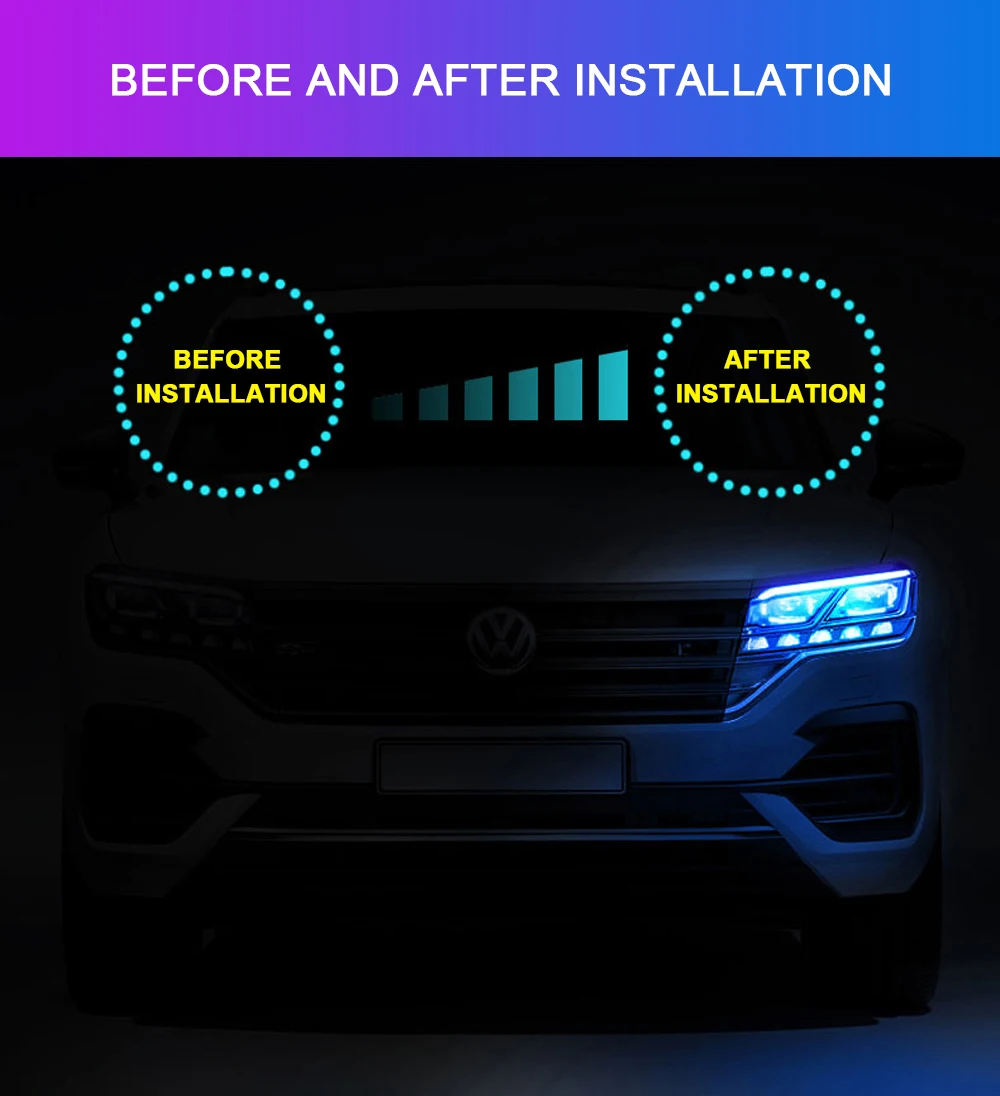 RGB Flexible LED DRL for Headlight - 30cm, 45cm, 60cm