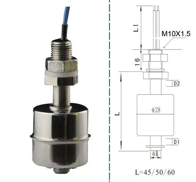 Water Level Sensor Float Switch Working - Stainless Steel
