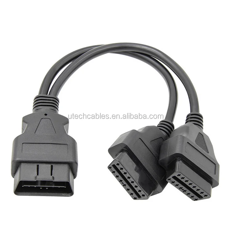2 In 1 Converted Cable Obd2 Extension Cable With 16pin Connected Odb ...
