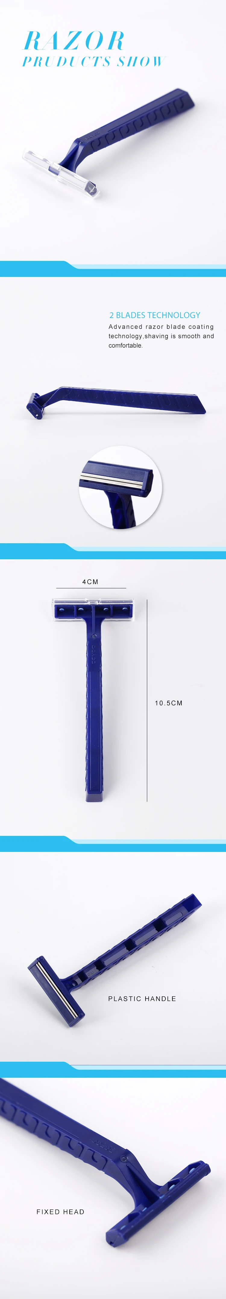 High Quality Hot Sell Blue Medical Razors Sharp Twin Blade Disposable ...