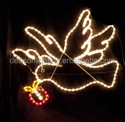Outdoor Lighted Bird Christmas - Peace Dove Lights