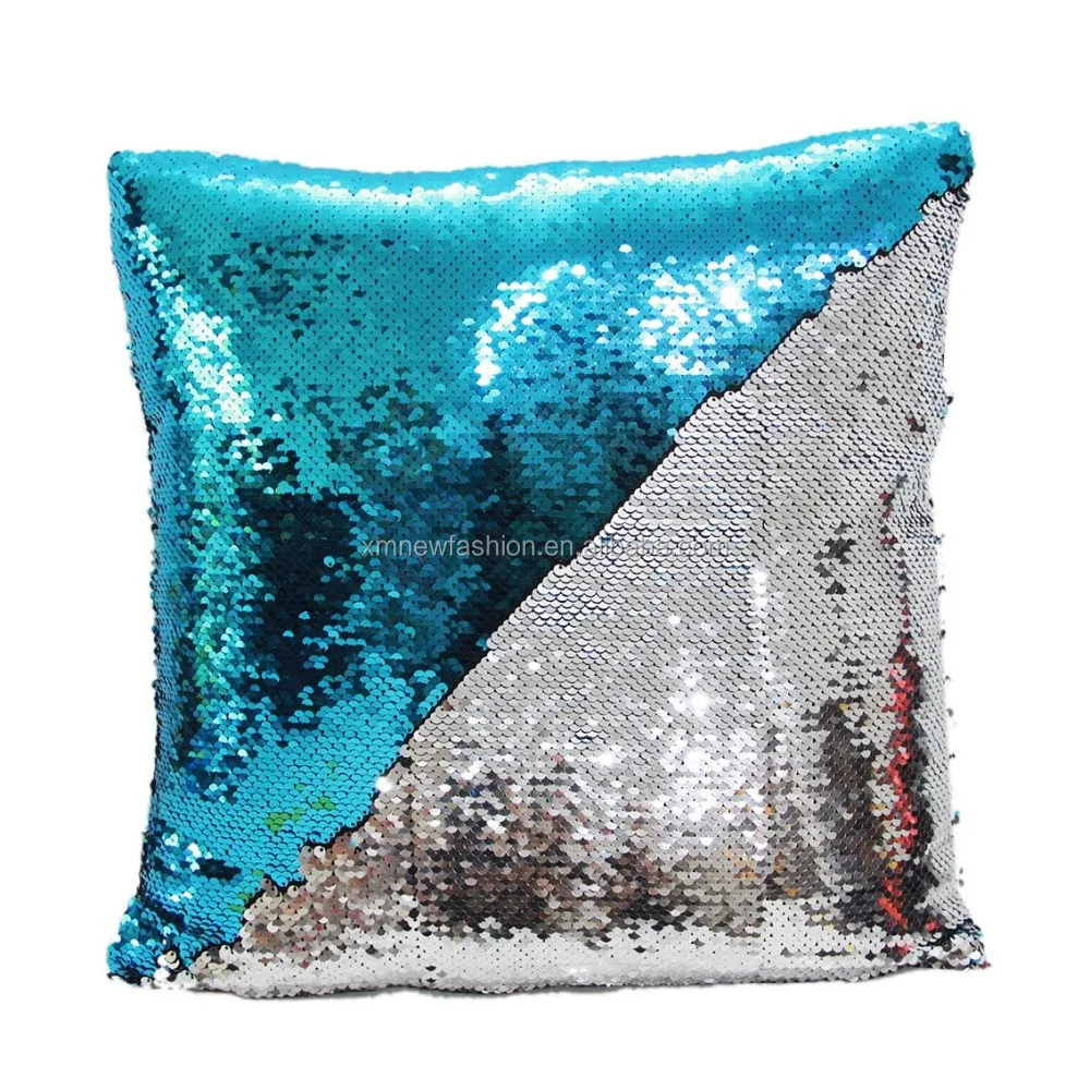 Mermaid Reversible Sequin Cushion,Two Tone Color Changing Sequin Throw ...