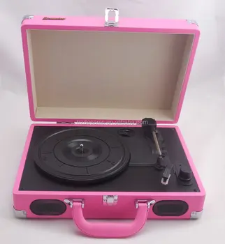 Pink Record Player Or Turntable With Phonograph And Tonearm Turntable ...