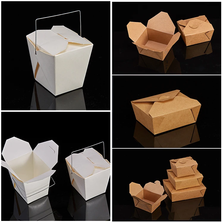 Eco-friendly Kraft Paper Food Containers - Biodegradable
