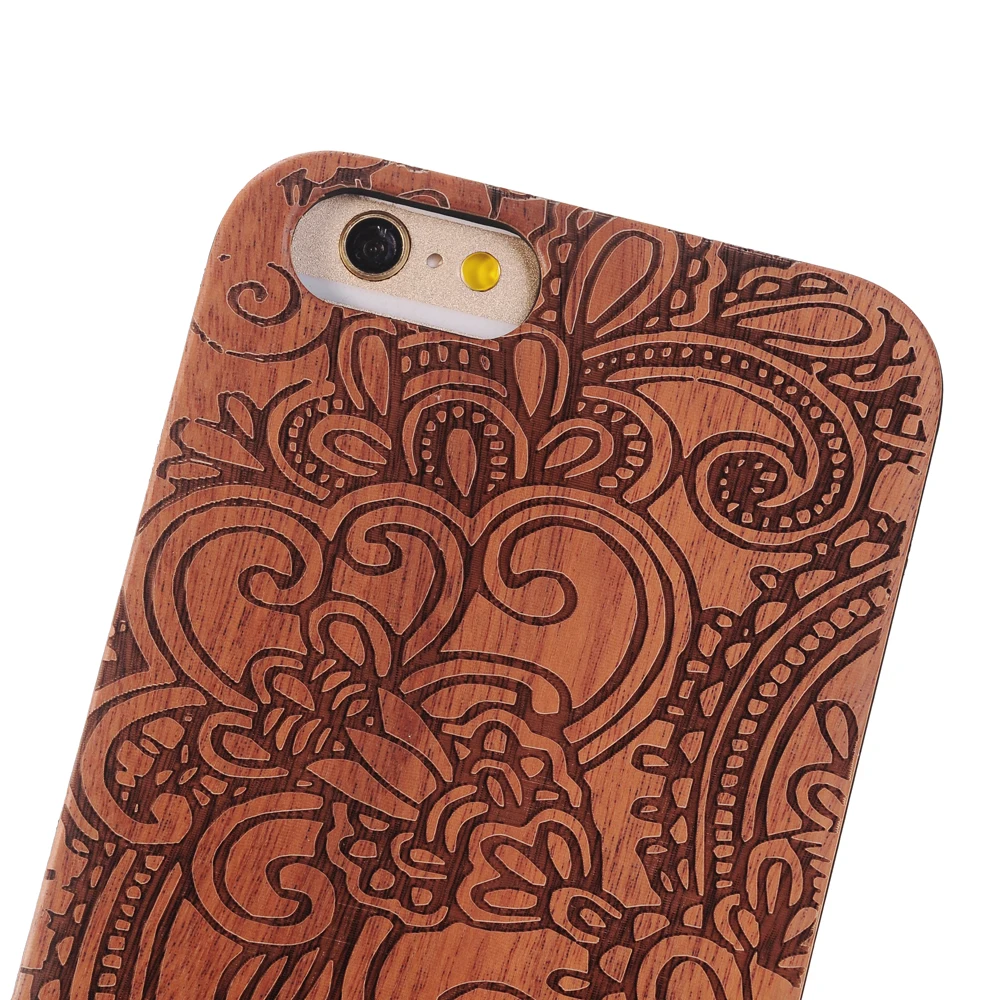 Luxury Natural Carved Real Wood Pc Wooden Hard Case Cover Protect For ...