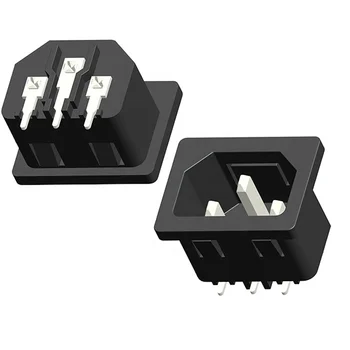 Iec60320 C14 Universal 3 Pin Appliance Inlet Socket With Right Angle ...