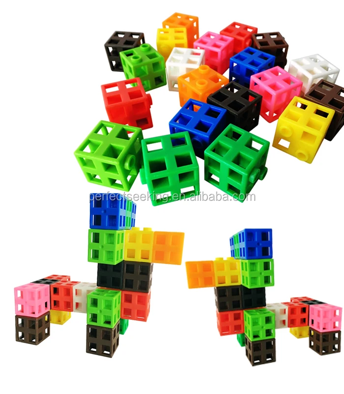 Plastic Snap Together Toys/plastic Linking Cubes Blocks /new ...