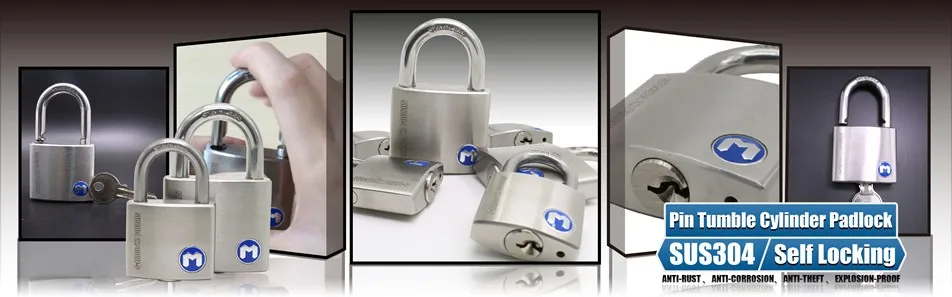 Mok Locks W205/206 Solid Brass 50mm Heavy Duty Harden Padlock Master ...