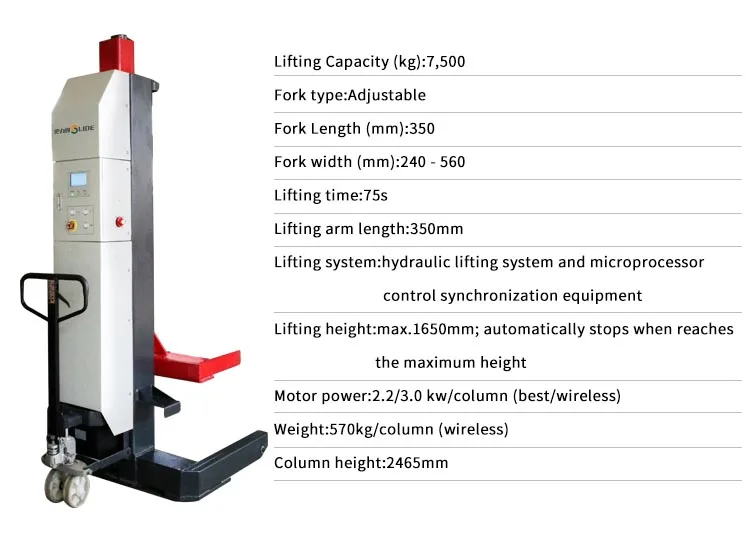 SLD Heavy Duty Truck Lifting Hoist Column - 7500kg Capacity