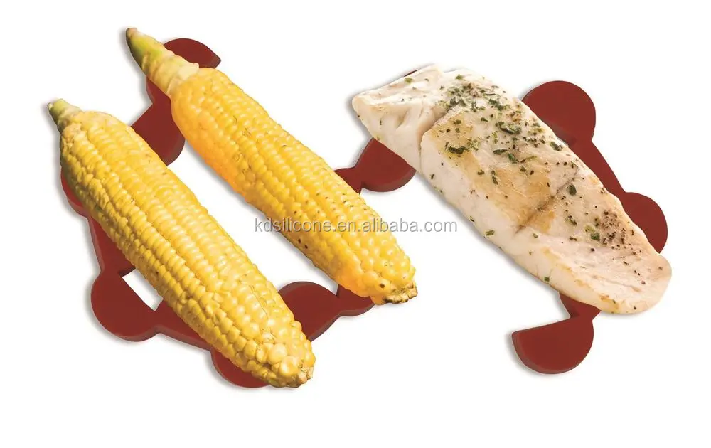 Hot Handy Gourmet Adjustable Silicone Roasting Rack,Bendable Fish And ...