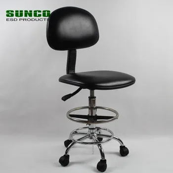 Laboratory Esd Chair With Anti Static Pu Leather And Conductive Chain ...