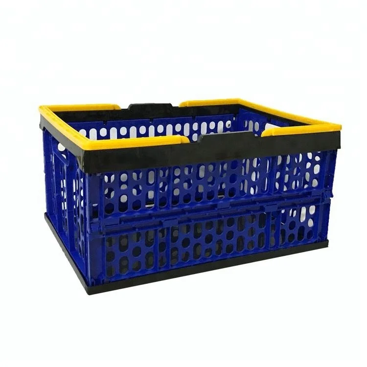Folding Shopping Plastic Basket With Two Handles Supper Market Shopping ...