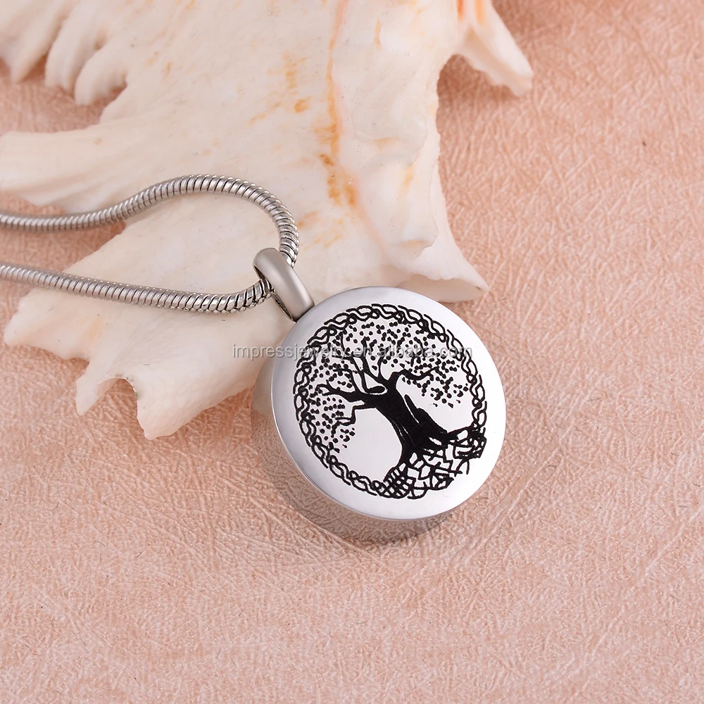 Tree Of Life Cremation Urn Jewelry Necklace & Pendant For Ashes W ...