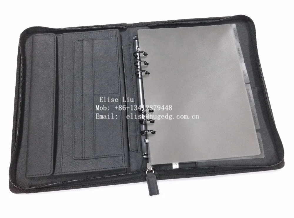 Pu Leather Conference File Folders Leather Document Folder - Buy Clear ...