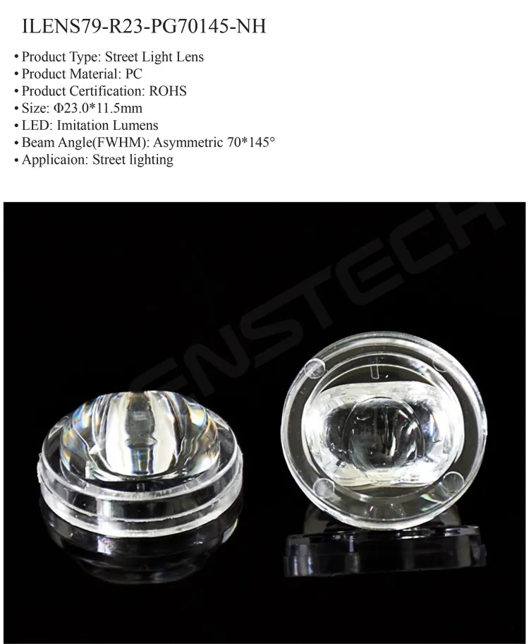 Batwing Lens 70x145 Degree Asymmetric Led Lens For Street Light - Buy ...