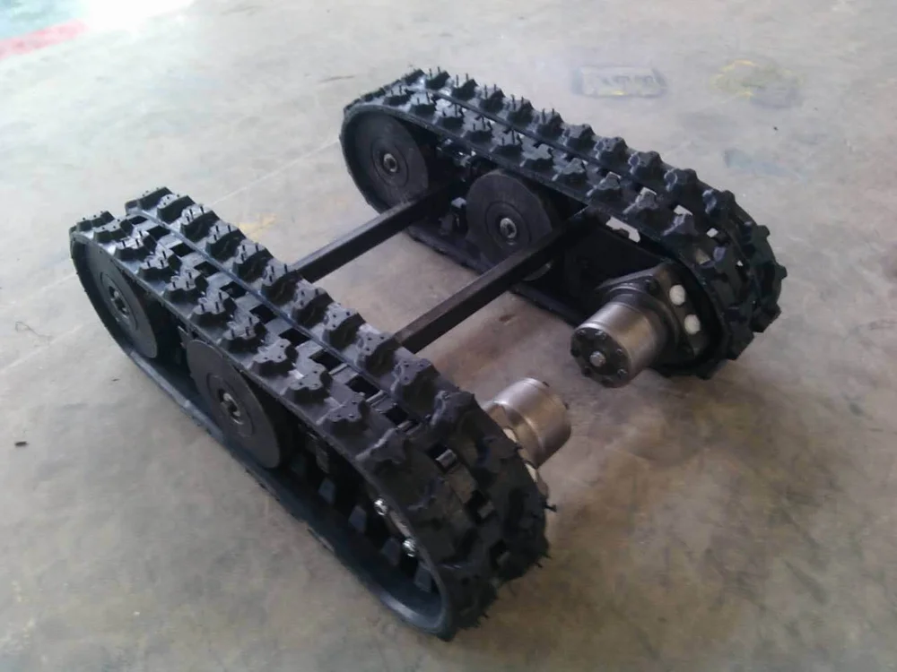 Mini Robot Vehicle Track Chassis Small Atv Rubber Track Platform - Buy ...