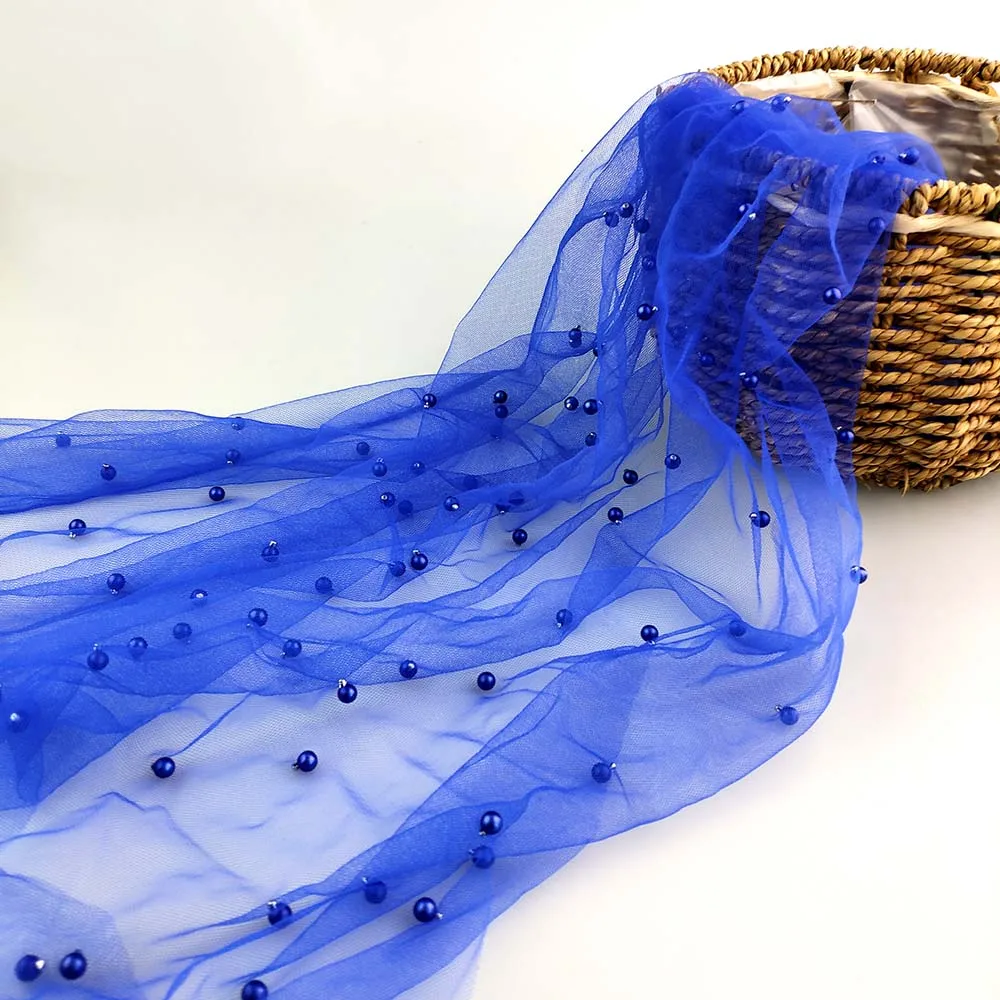 Tulle Net With Shiny Pearl High Quality Fabric - Buy Pearl Fabric,Light ...