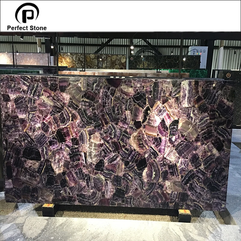 Natural Amethyst Stone Slab With Luxury Style For Home Decoration - Buy ...