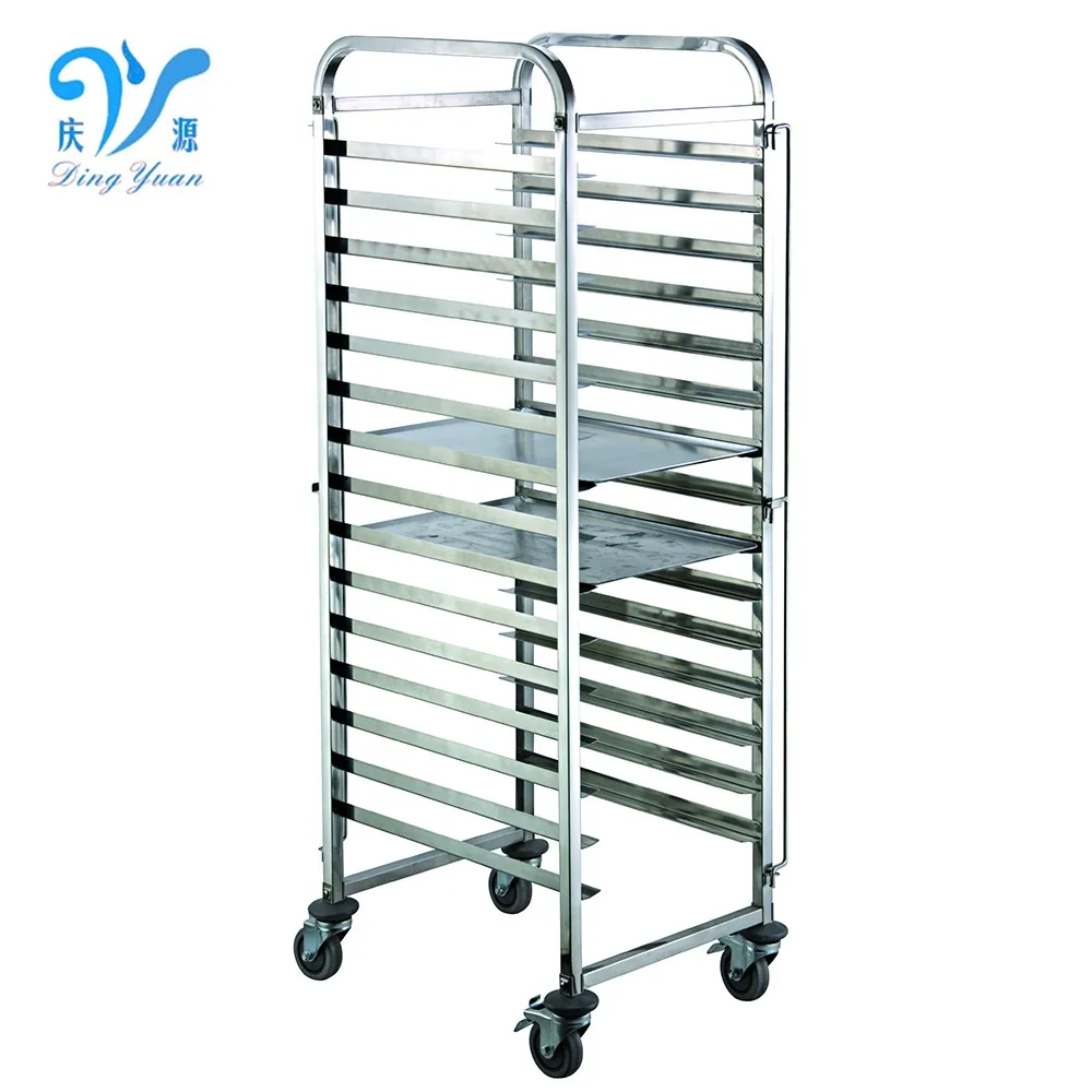 Stainless Steel Dual Row Pan Trolley/ Pan Cart/food Bake Pan For Sale ...