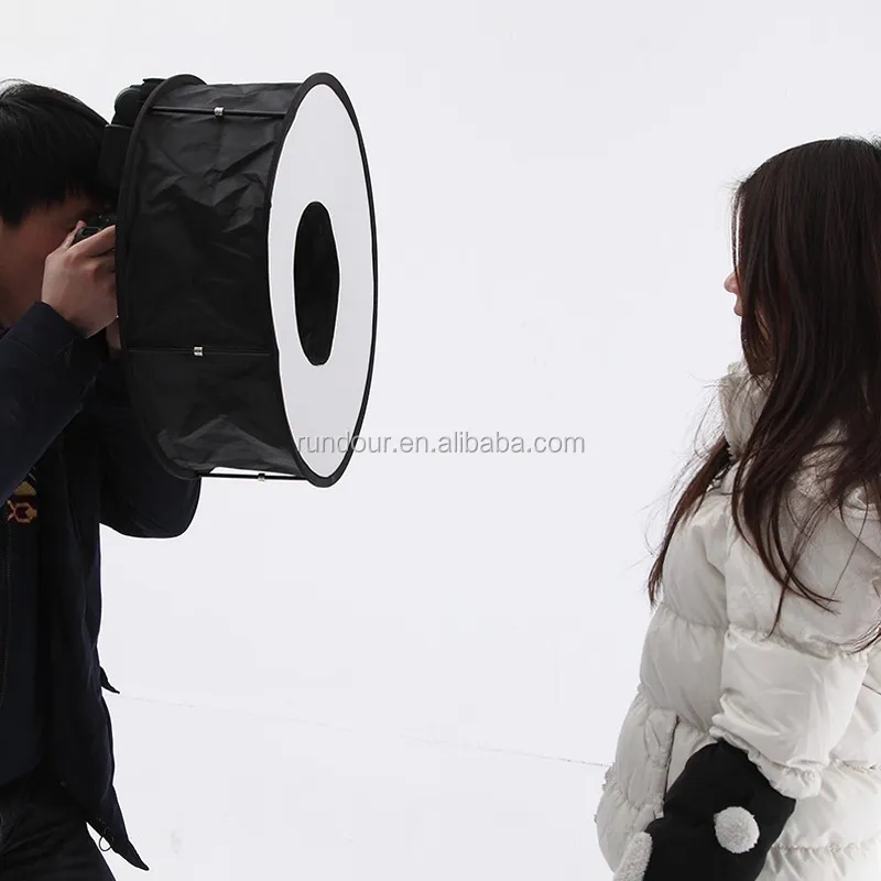 Foldable Flash Diffuser Macro Shoot Round Softbox For Canon Camera ...