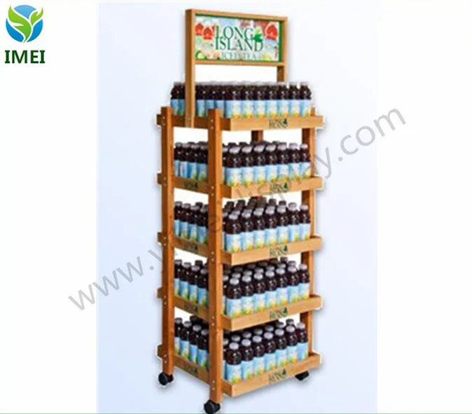 Beer Wooden Display Rack Beverage Store Display Rack Wooden Display ...