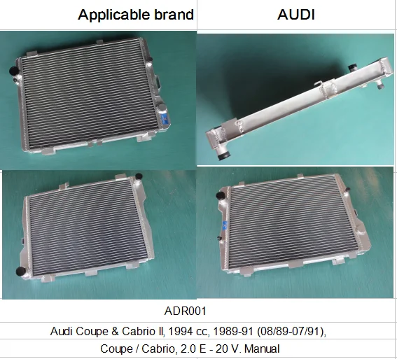 Classic Auto Radiator Car Radiator For Audi S2/rs2 80/90/100/4000 - Buy ...