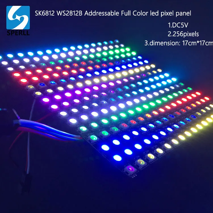 Led Matrix 16x16 Led Panel Sk6812/ws2812b Outdoor Smd Full Color Led ...