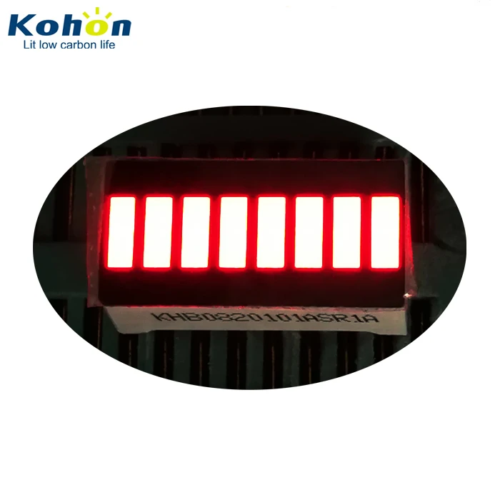 Indicador de voltaje de 8 segmentos Pantalla de gráfico de barra LED rojo amarillo verde azul ...