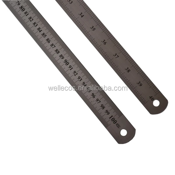 Wellecos 1meter Stainless Steel Ruler - Durable & Precise
