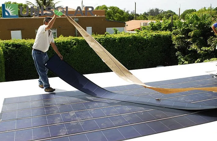 33w/16v Amorphous Silicon Flexible Solar Panel For Membrane Roof - Buy ...