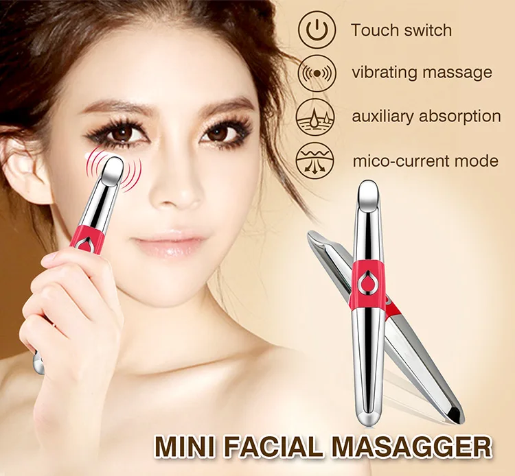 Electric Anti Wrinkle Facial Eye Massager Sonic Vibration Eye Beauty ...