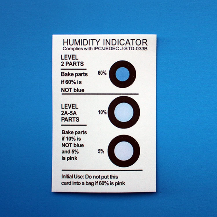 Various Dots Blue To Pink Humidity Indicator Cards - Buy Humidity ...