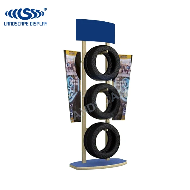 Car Tyre Metal Display Rack for 4S Shop - Durable & Customizable