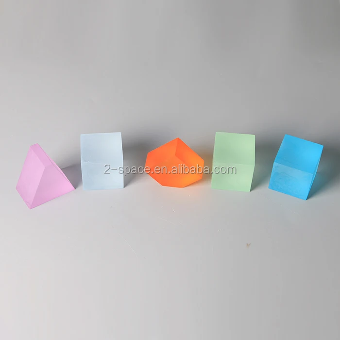 Triangular Acrylic Optical Display Blocks Custom Colored Acrylic ...