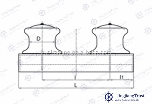 Marine Open Type Two Roller Fairlead With Stand For Ship - Buy Stainless Steel Roller Fairlead ...