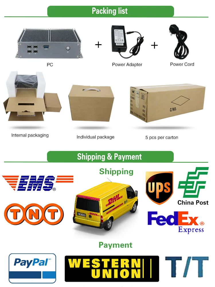 Mini PC with Serial Parallel Port - X86 Single Board Computer