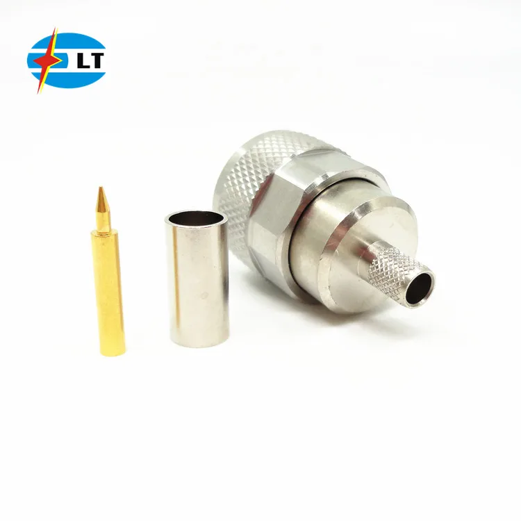 N Type Crimp Male Plug Threaded Bulkhead Rf Connector - Buy N Type ...