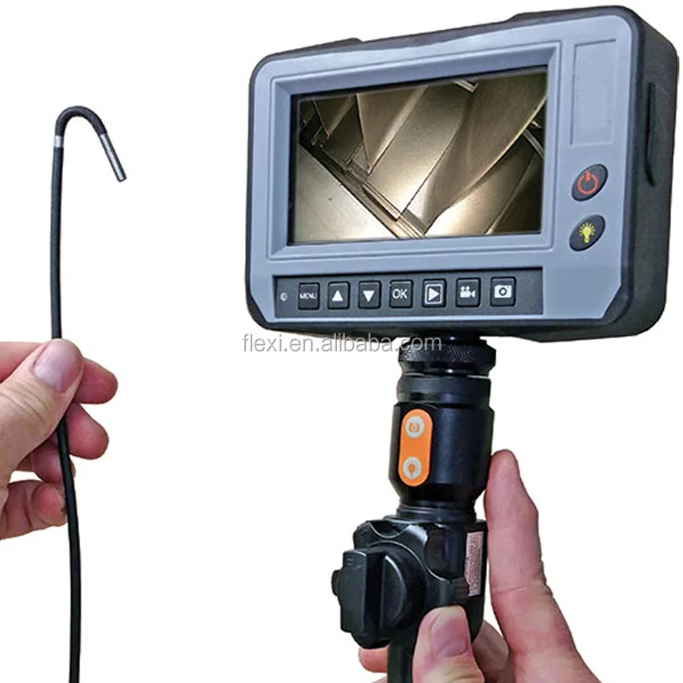 4mm Probe 2-way Articulating Borescope Industrial Videoscope With Video ...
