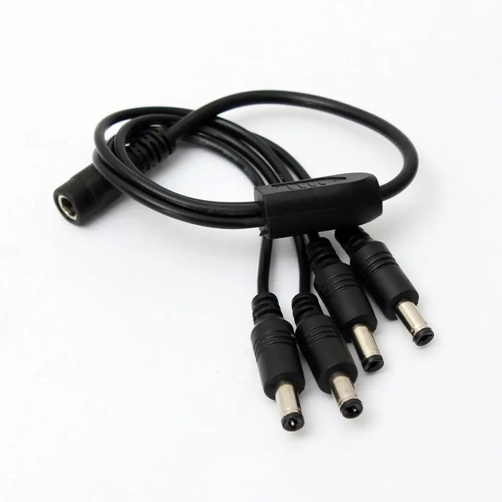 5.5 X 2.1mm 1 To 4 Female To Male Plug Dc Power Splitter Adapter Cable ...