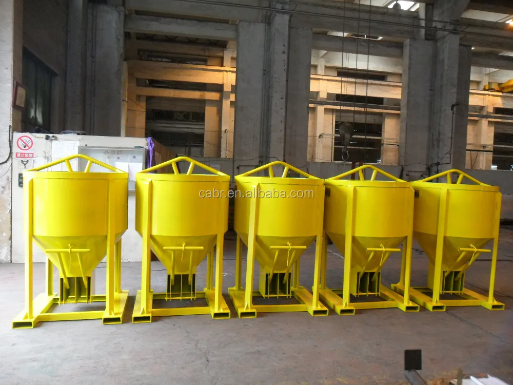 Concrete Lifting Bucket For Crane For Manual Chute And Cone Dual ...