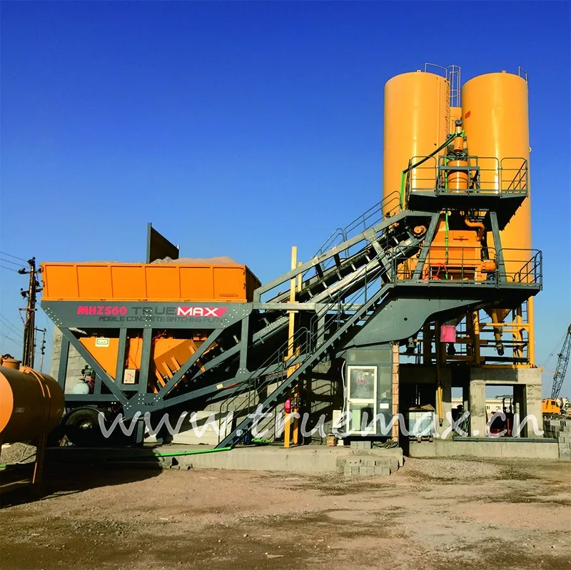 Cbp60m Mobile Ready Mixed Concrete Mixing Station/plant - Buy Mobile ...