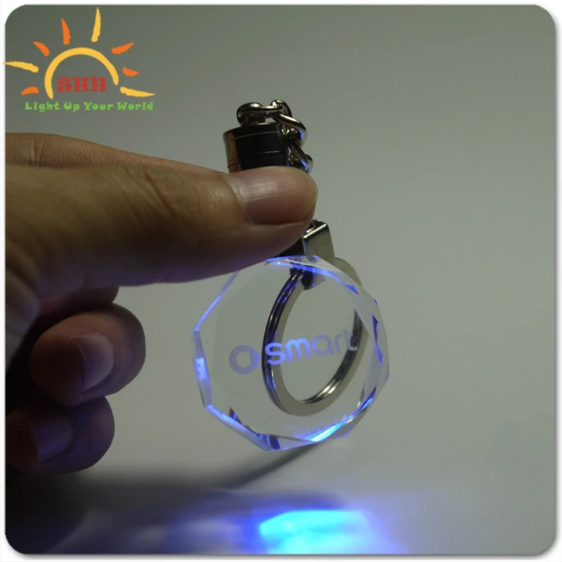 Acrylic Blinking Flashing Led Keychain Flashlight For Promotion - Buy ...