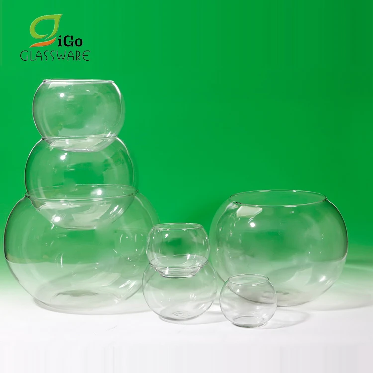 13gal Round Glass Fish Bowl - Perfect Home Decor Aquarium