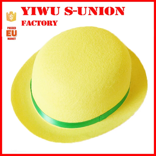 S-uion Wholesale Custom Yellow Carnival Top Hat Round Jazz Cap Funny ...
