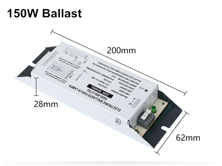 50~60 Hz Electronic Ballast 220v~240v 120w 150w Electronic Ballast For ...