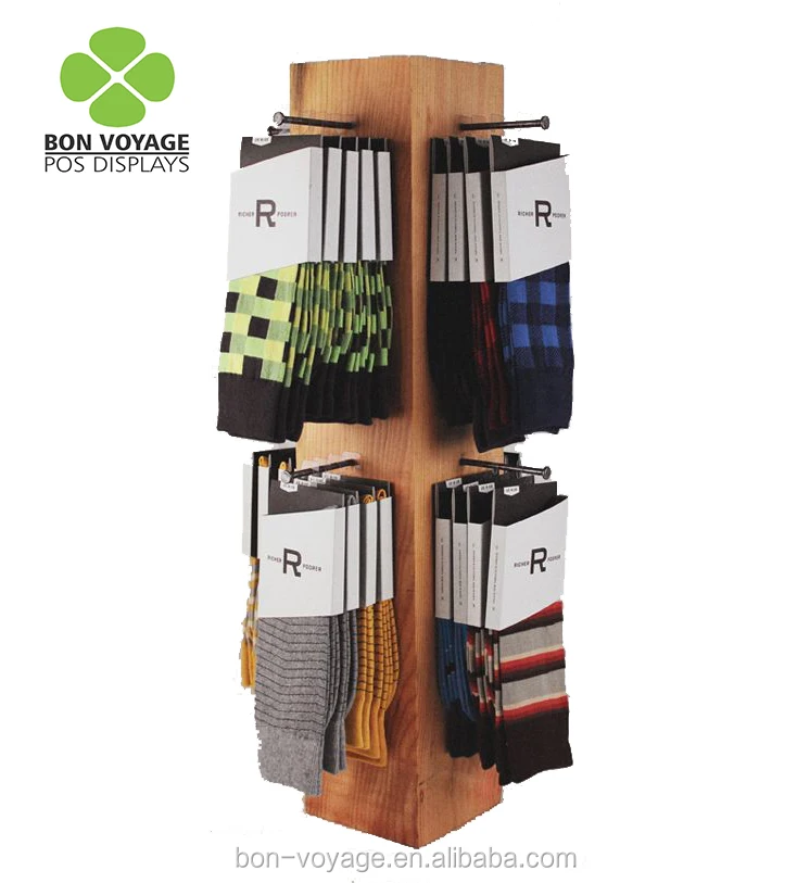 Socks Countertop 4sided Wood Display Stand - Buy Display Stand Rack For ...