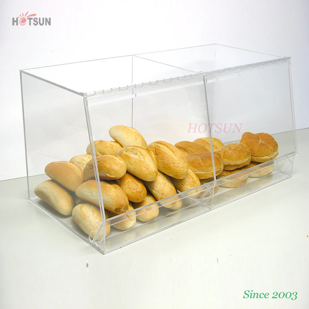 Food Grade Acrylic Display Case for Bread - Clear & Customizable